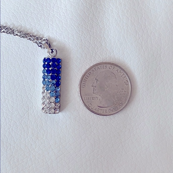 Francesca's Collections | Jewelry | Shades Of Blue Pave Pendant W Chain ...